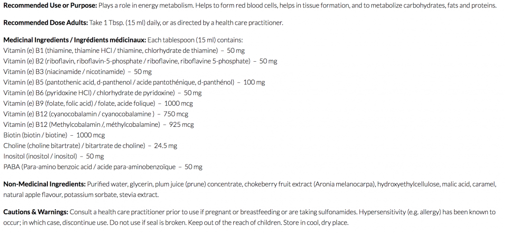 Prairie Naturals Liquid B Complex 500ml – HealthQuest Ltd.